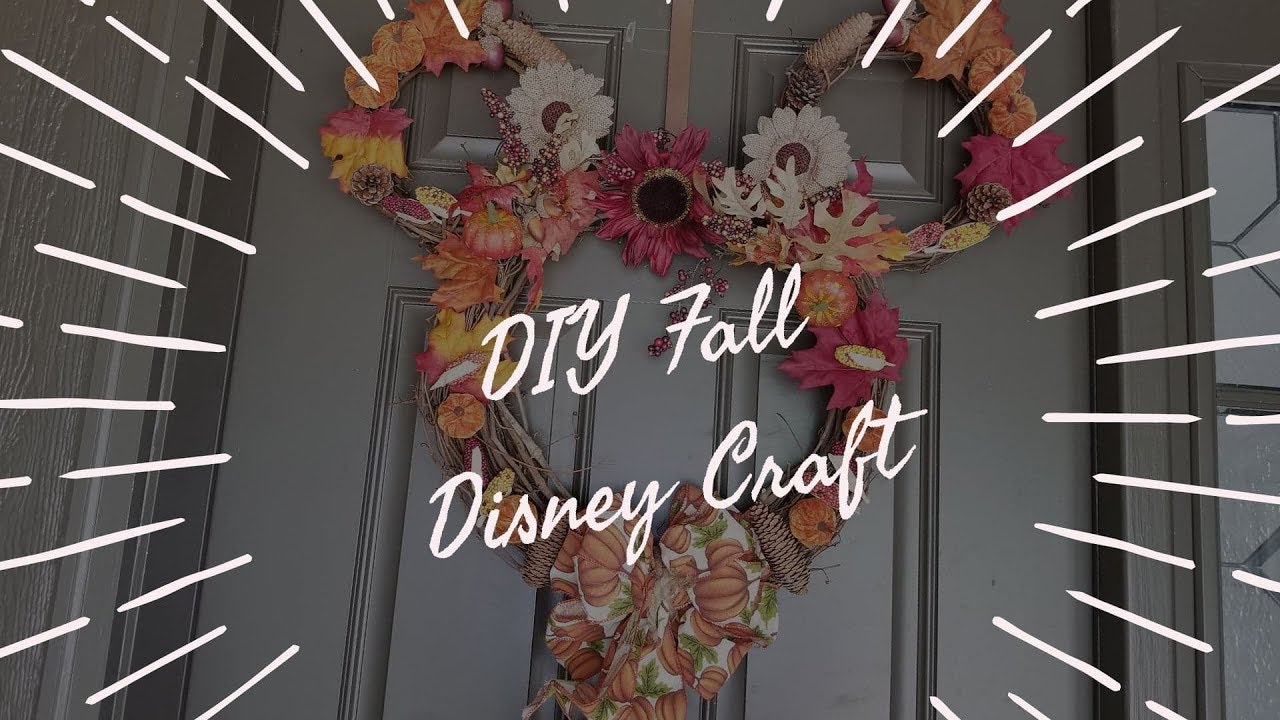 DIY Fall Disney Decor| Mickey Wreath - YouTube