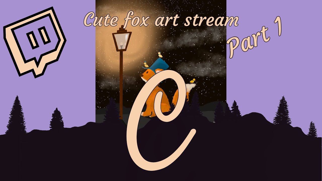 Twitch: Cute little fox art part 1 | Procreate | co-work stream - YouTube