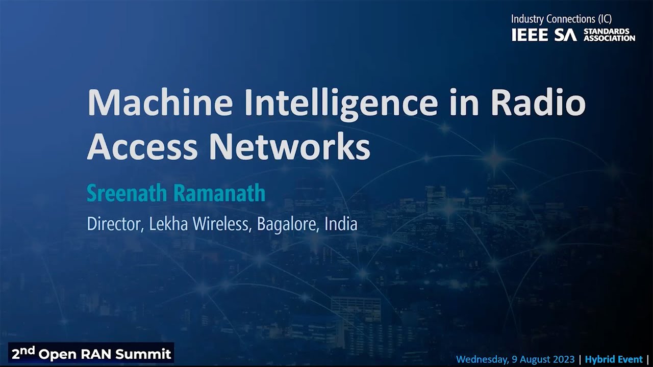 Machine Intelligence in Radio Access Networks - YouTube