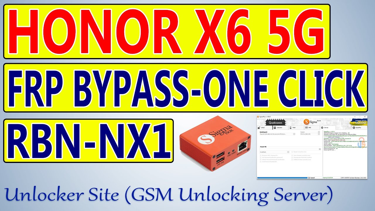 Honor X6 5G (RBN-NX1) FRP Bypass By Sigma Plus - YouTube