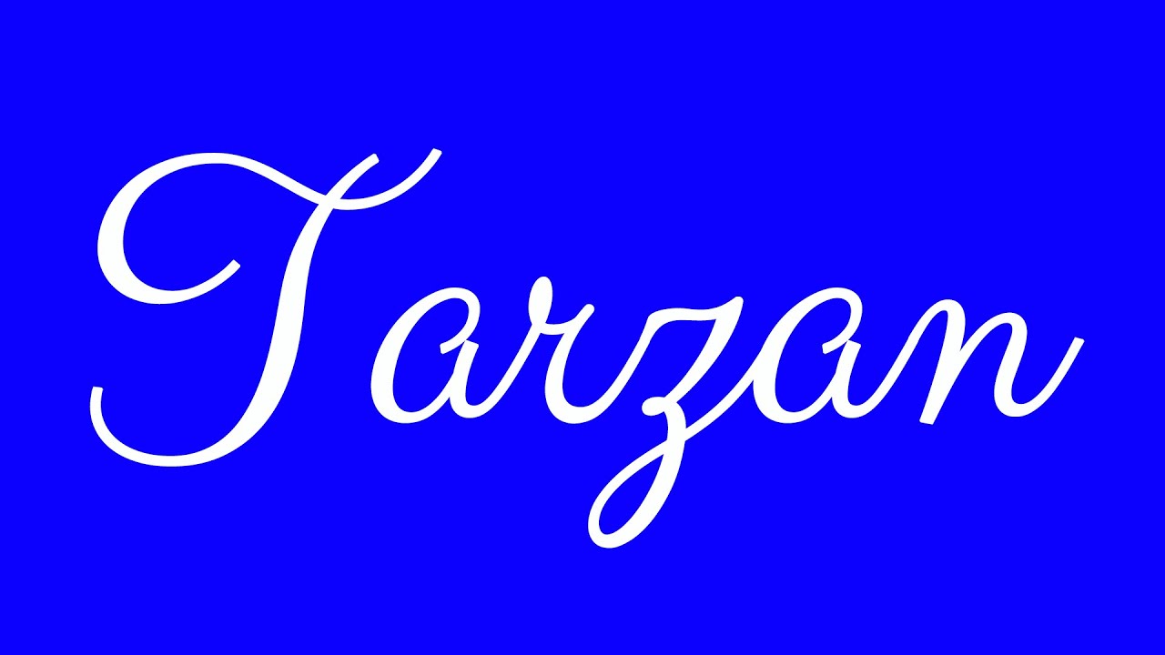 Learn how to Sign the Name Tarzan Stylishly in Cursive Writing - YouTube