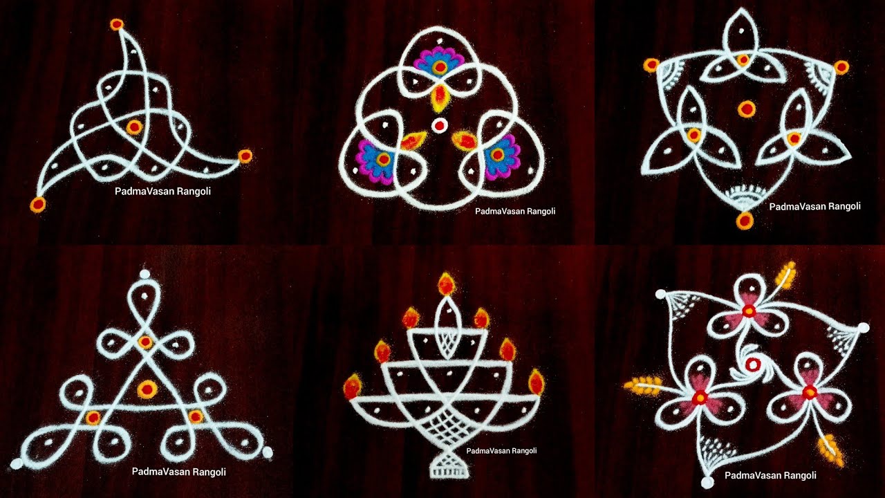 249. 6 kolangal /Easy Simple and Beautiful Begginers KambiKolangal ...