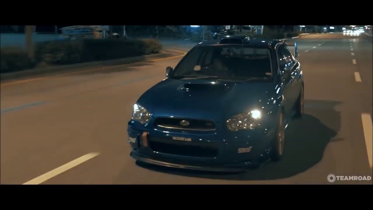 Subaru STI running in Korea with Eurobeat. - YouTube