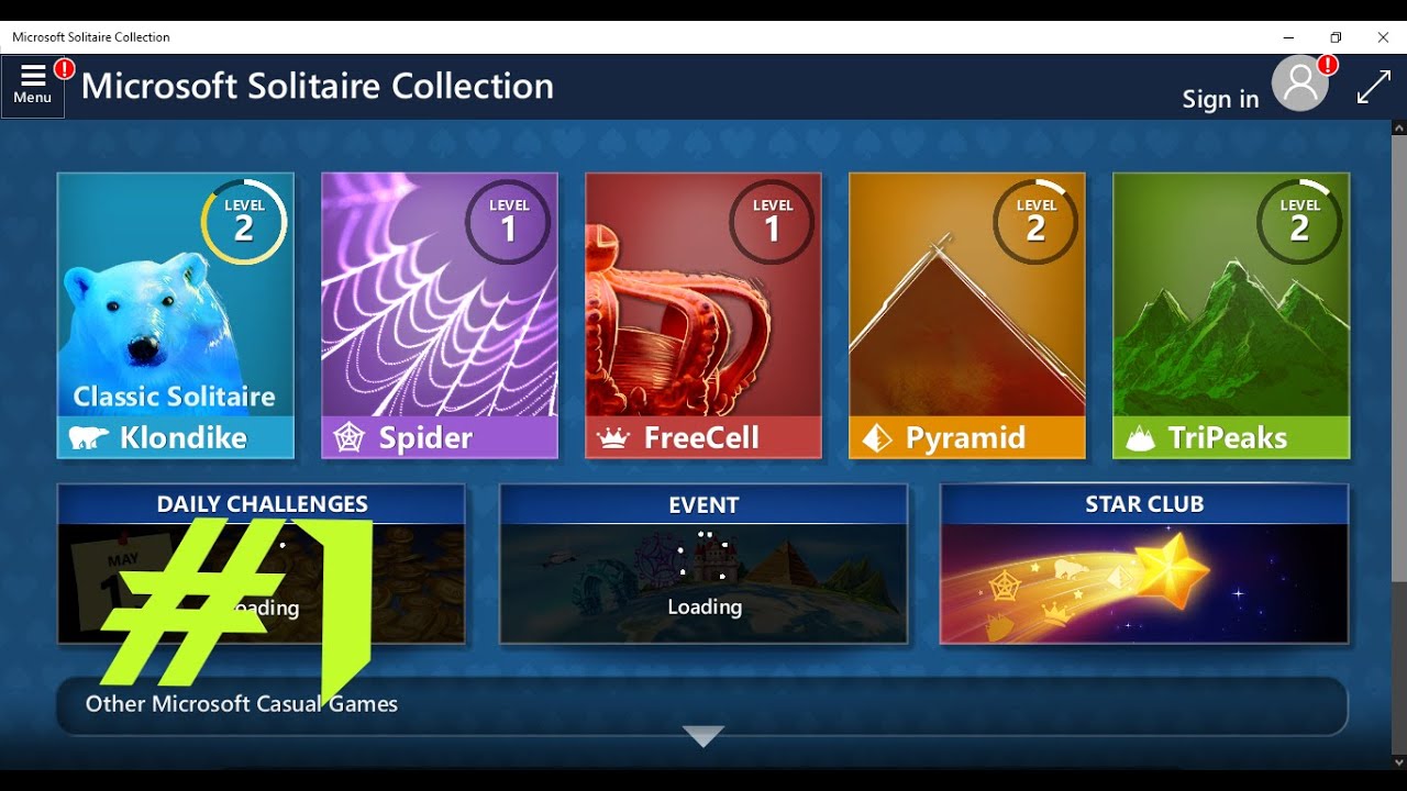 play first game microsoft solitaire collection in new PC - YouTube