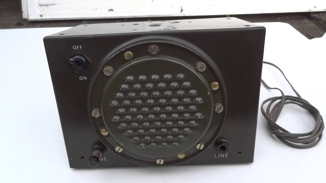 Metal Military Loudspeaker used for gun control 8 ohms WW2 - YouTube