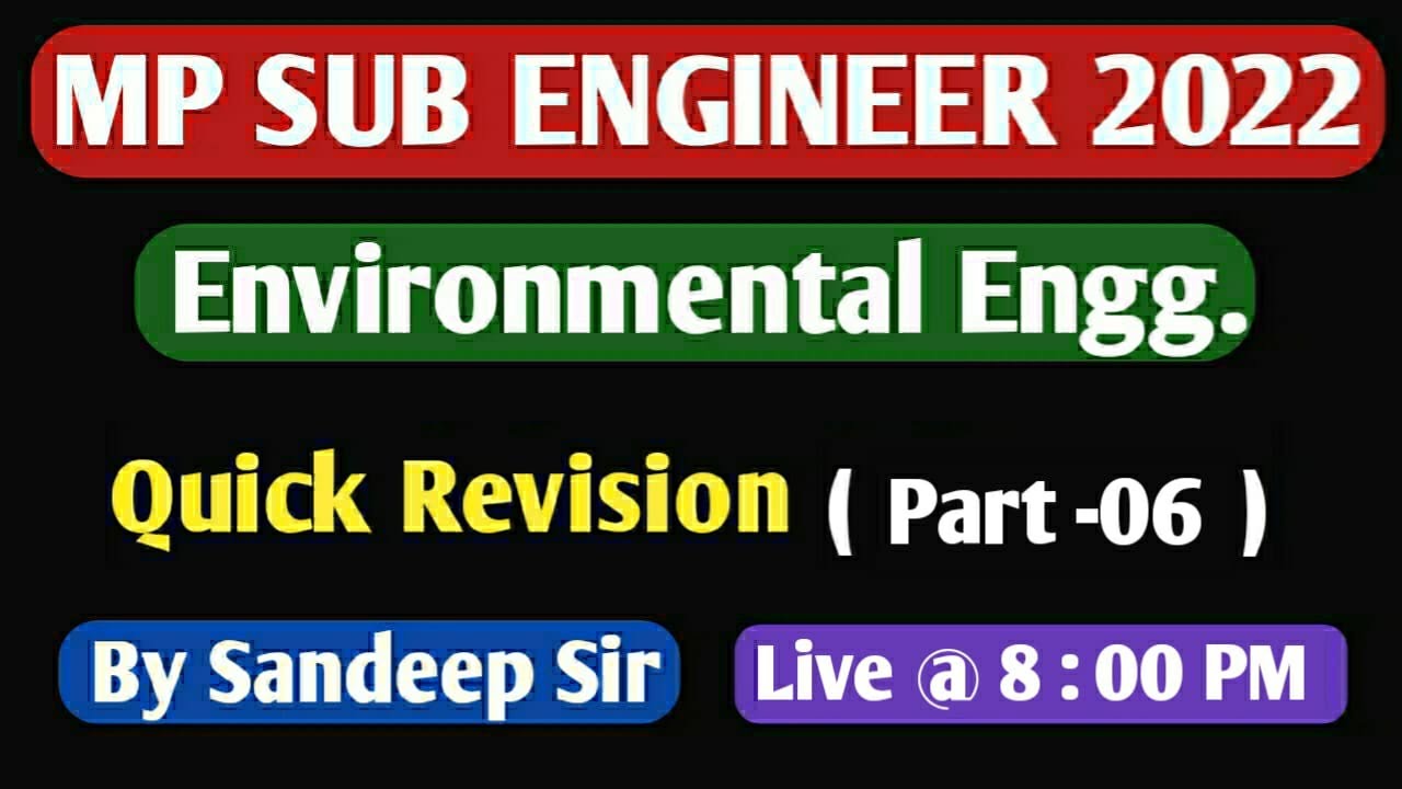 MP Sub Engineer Crash Course | Quick Revision( Part - 06 ...