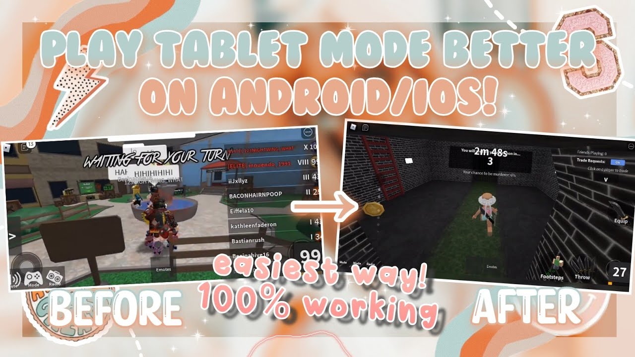 How to play MM2 Tablet Mode *easy* on Android phone! (EASIEST WAY!)*100 ...