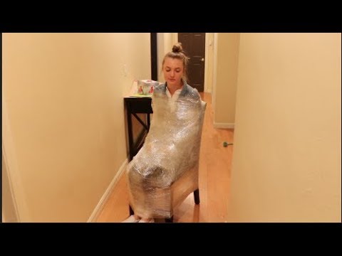 SARAN WRAPPING MY BEST FRIEND TO A CHAIR & OFF ROADING IN THE SNOW - YouTube