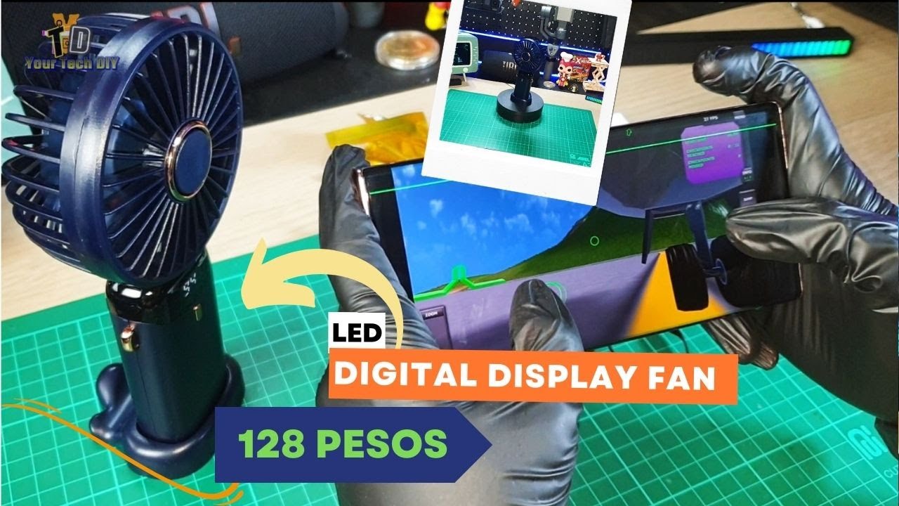 LED Digital Display Fan | Phone Fan | 128 Pesos Only - YouTube
