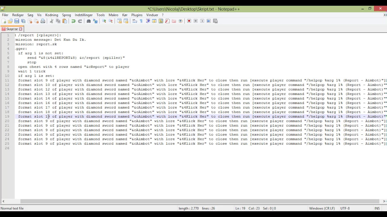 Dansk Skript: Report! - YouTube
