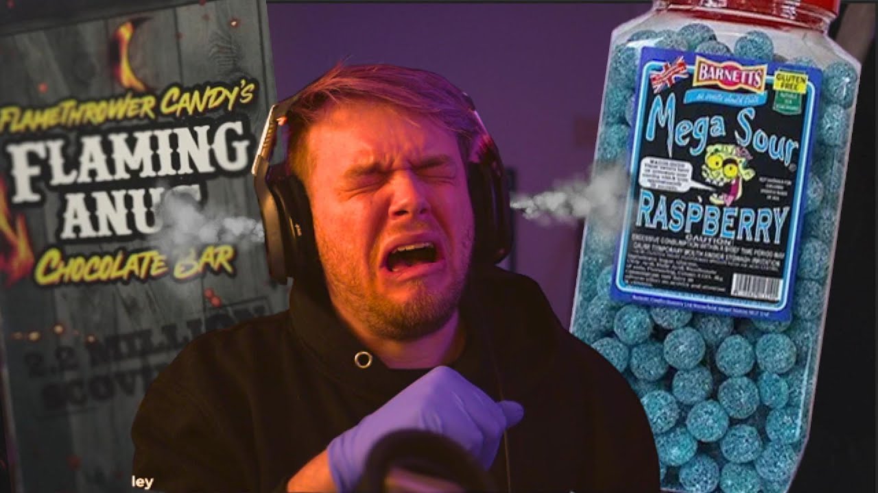 Flaming Anus Chocolate Bar & Mega Sour Raspberry: Will I Survive? - YouTube