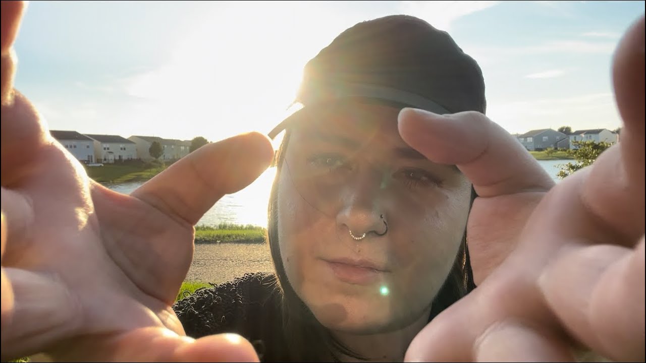 sunset ASMR ☀️ personal attention, hand movements with ear to ear ...