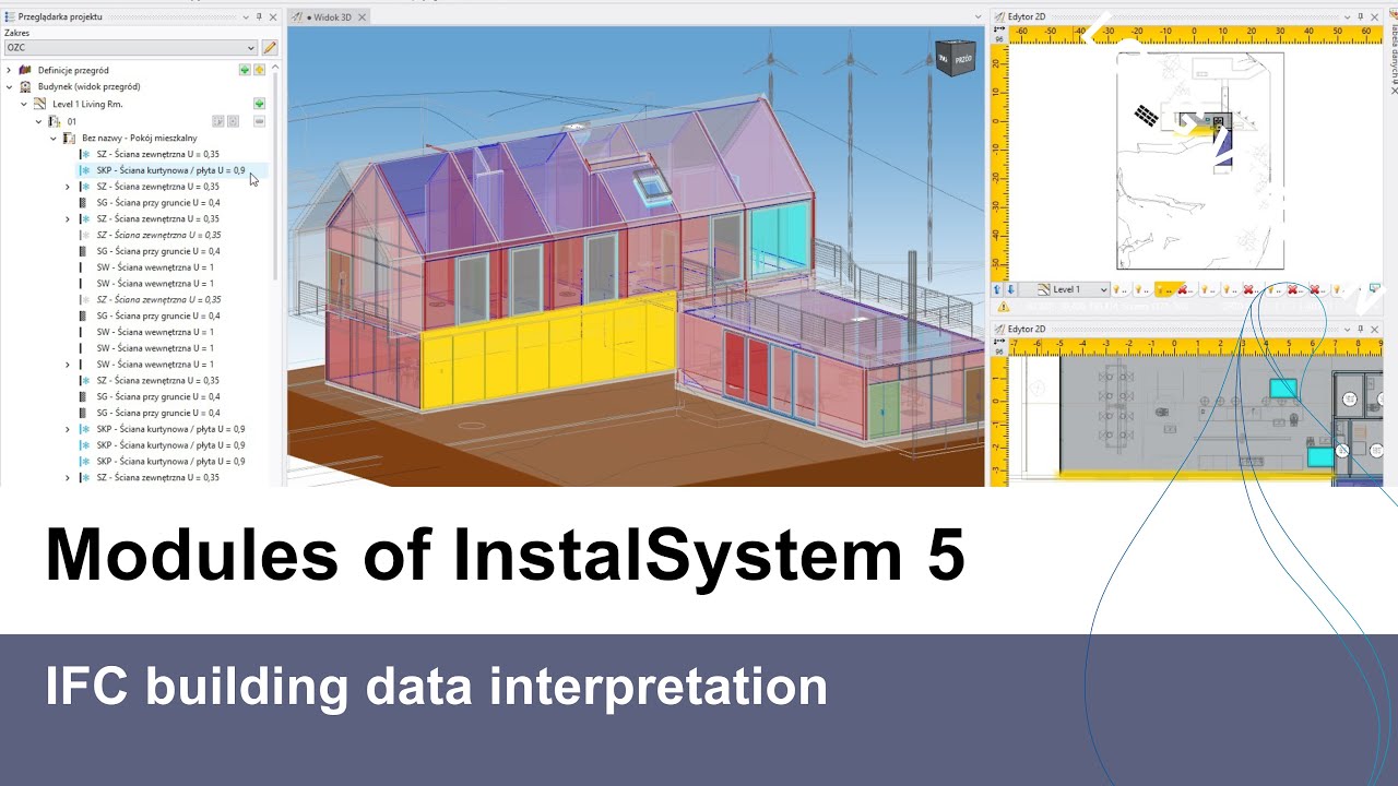 IFC (BIM) building data interpretation - InstalSystem 5 MODULE - YouTube