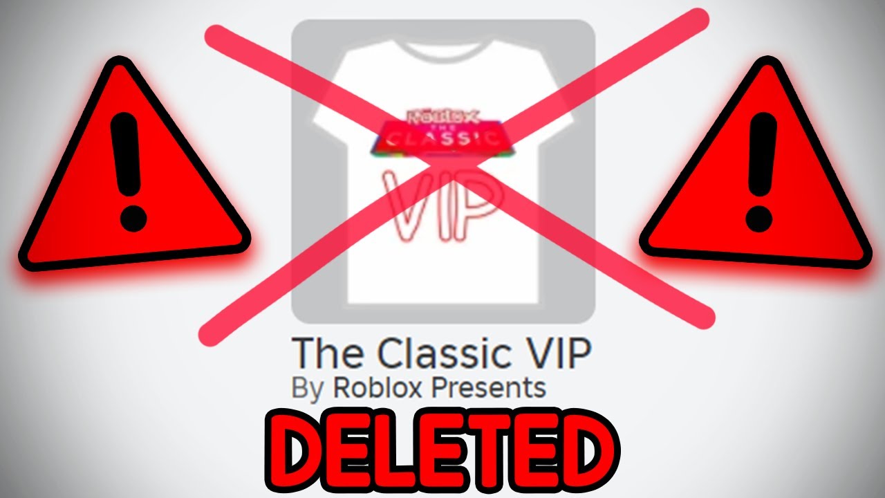 Roblox Deleted The FREE VIP T-Shirt... (The Classic Event) - YouTube