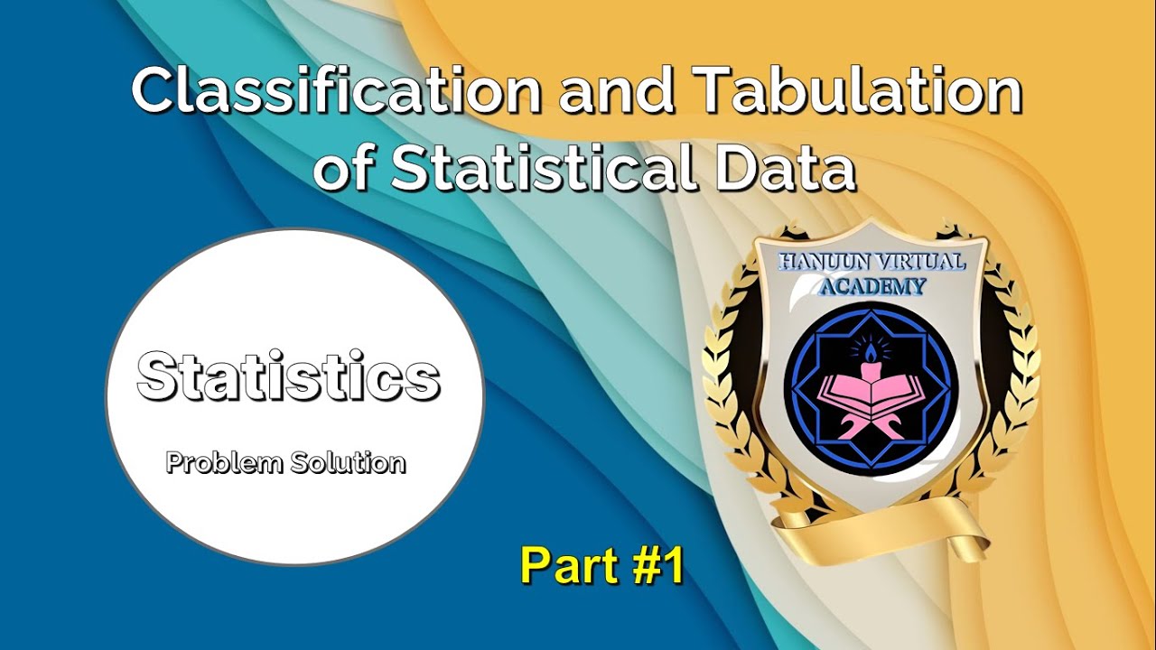 statistic in Somali part #1, classification and tabulation - YouTube