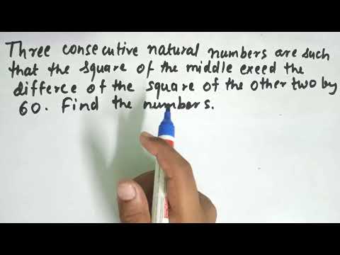 Three consecutive natural numbers are such that the square of the ...