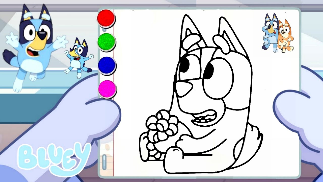 How to draw bluey & bingo 😱 | drawing cartoon characters for kids ...