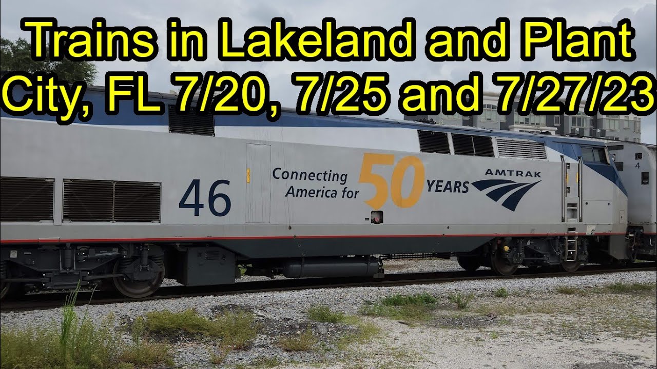 Trains around Plant City and Lakeland, FL Plus CSX Worker Works On ...