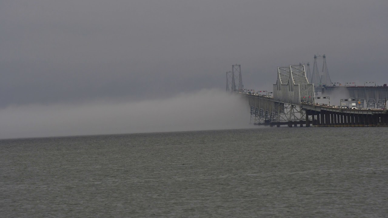 Chesapeake Bay Bridge Fog - YouTube