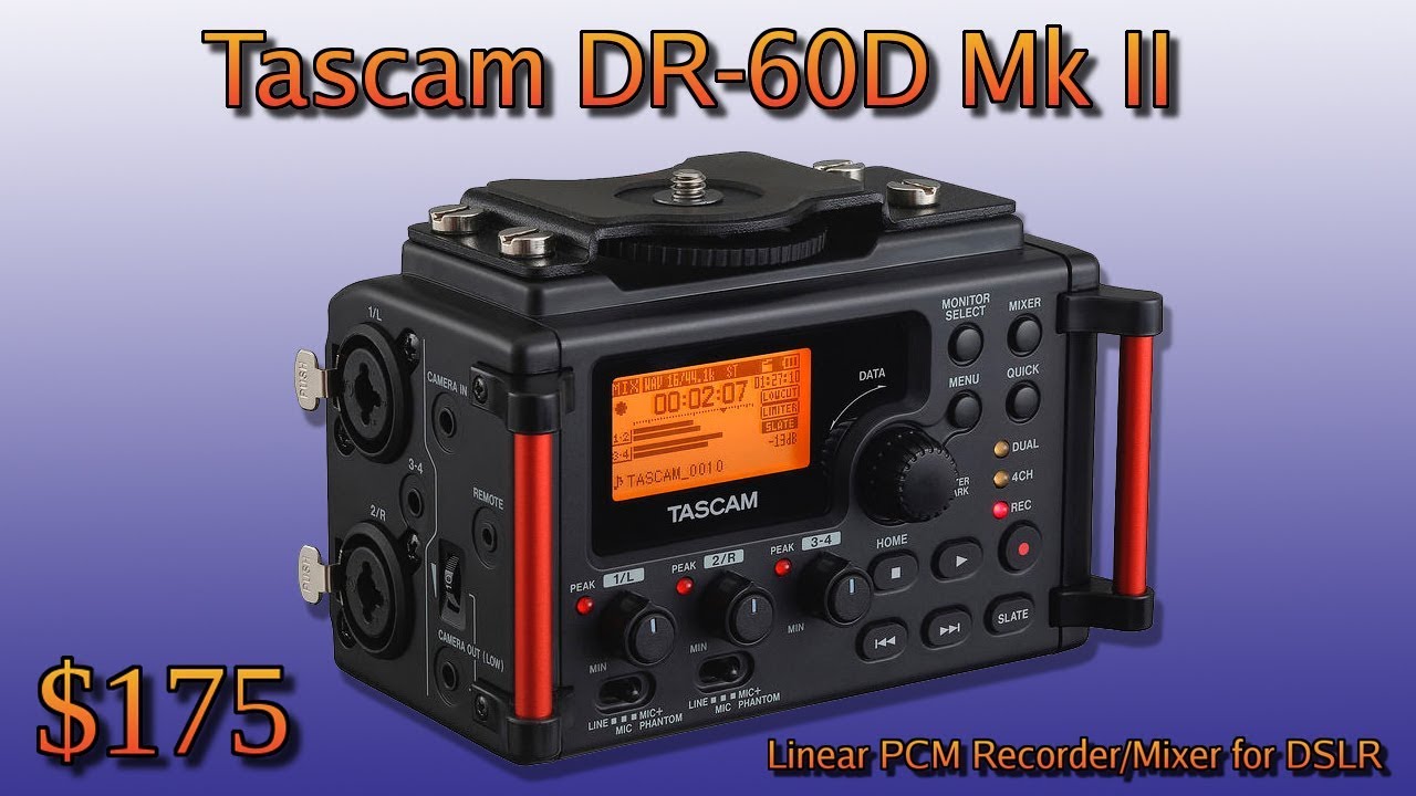 Tascam DR-60D Mk II Audio Recorder/Mixer for $175 - YouTube