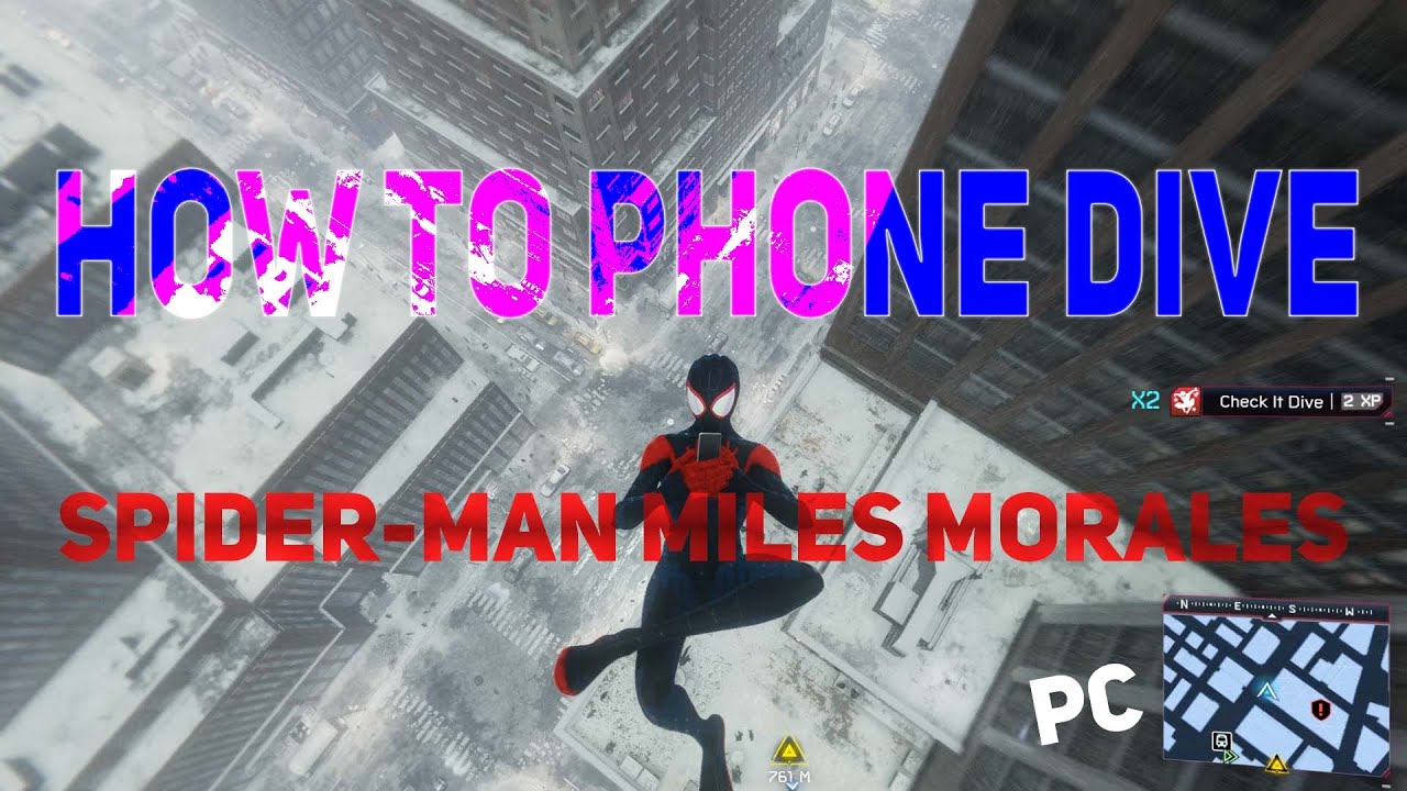 HOW TO PHONE DIVE IN SPIDERMAN - Miles Morales PC Tutorial Keyboard and ...