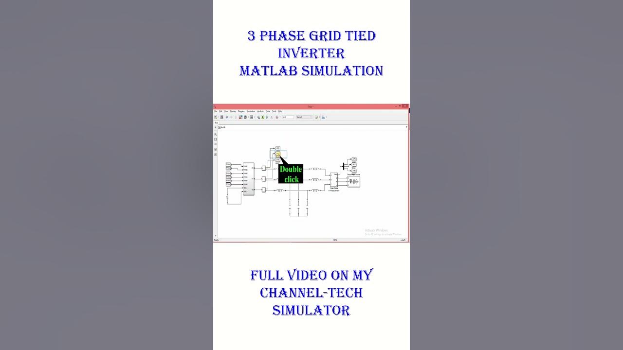 3 PHASE GRID TIED INVERTER MATLAB SIMULATION #shorts - YouTube