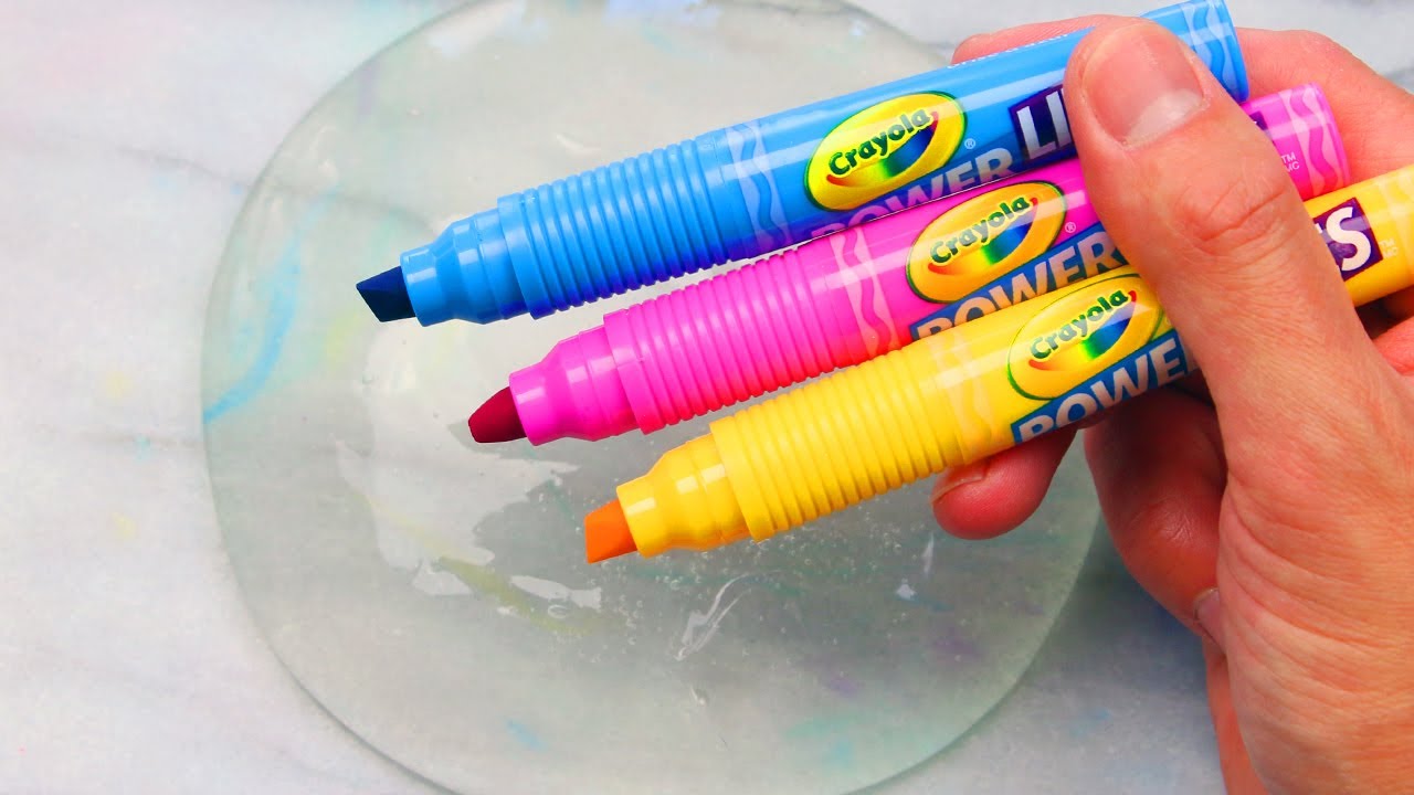 Slime Coloring with Crayola Markers, Pigment, & Glitter! Most ...