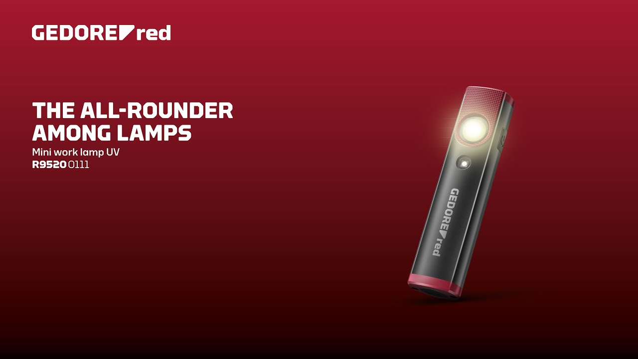 Gedore red Mini Work Lamp UV R95200111: Compact, Powerful and with UV ...
