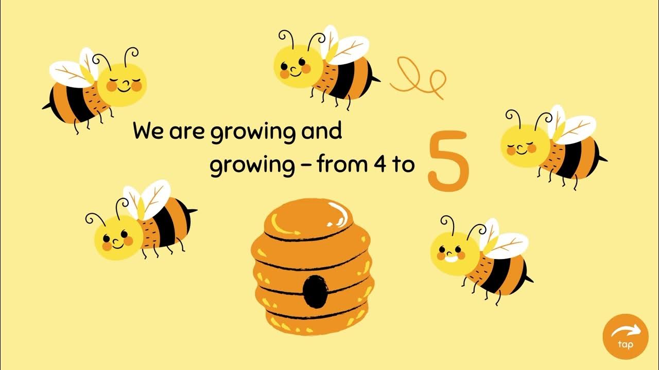 Honey Bees | Learn Numbers With Bees | Learning Is Fun | Number Fun ...