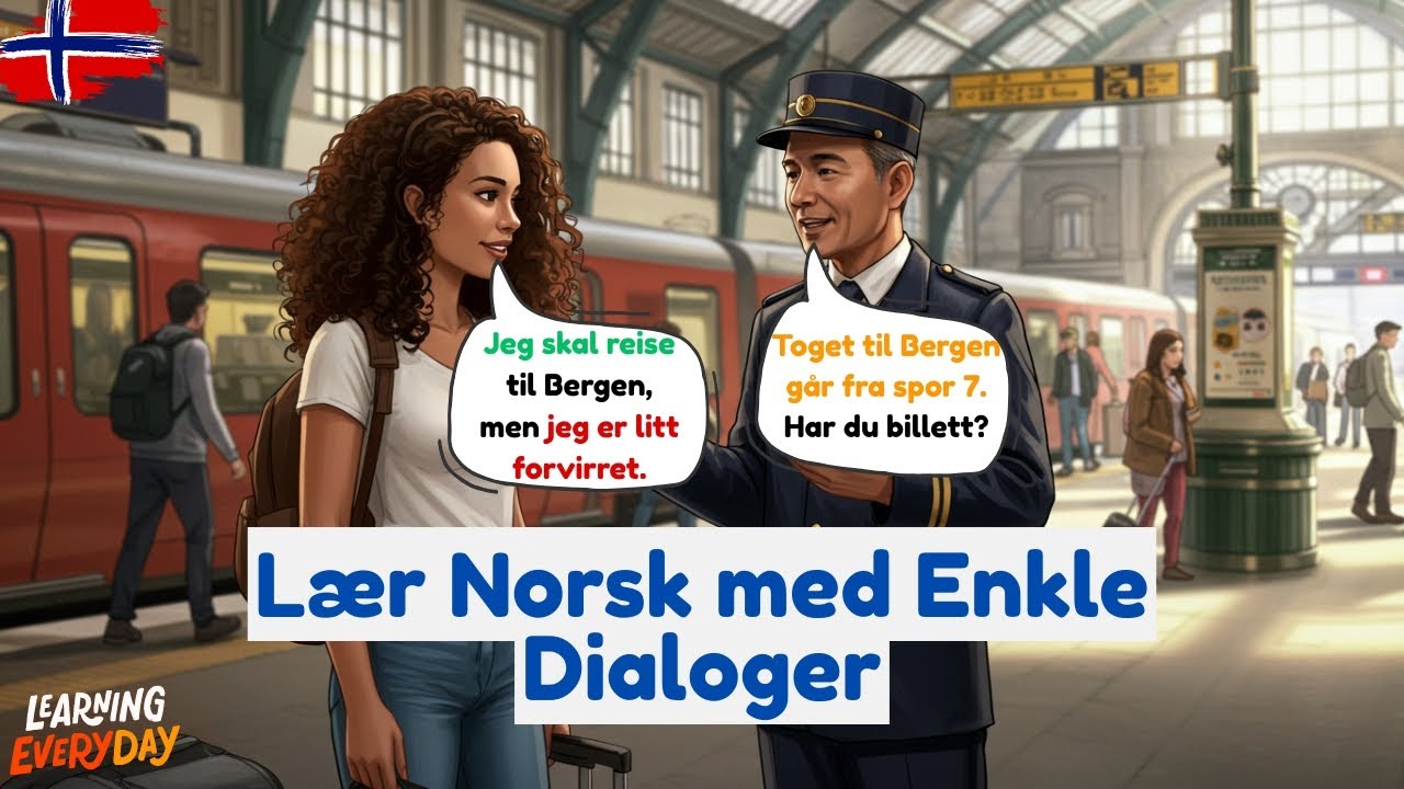 How to Speak Norwegian at the Train Station | Beginner Dialogue - YouTube