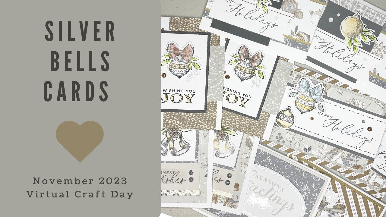 Silver Bells Holiday Cards [Virtual Craft Day] - YouTube