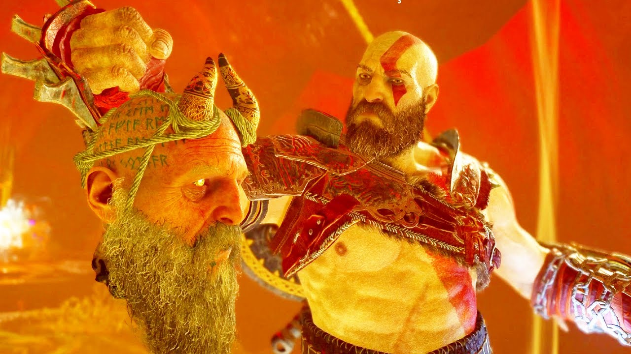 God of War - Mimir Get His Eyes Back - YouTube