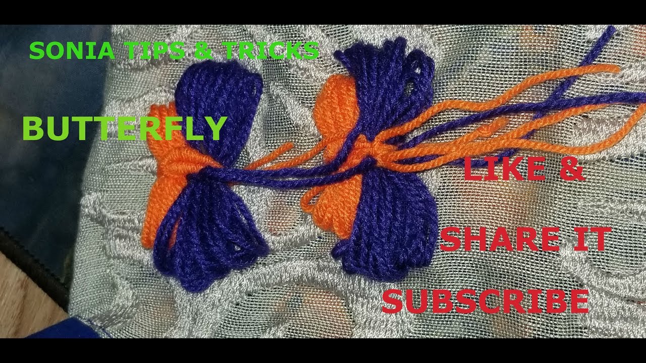 WOW... HOW TO MAKE BUTTERFLY WITH WOOL THREAD......! - YouTube