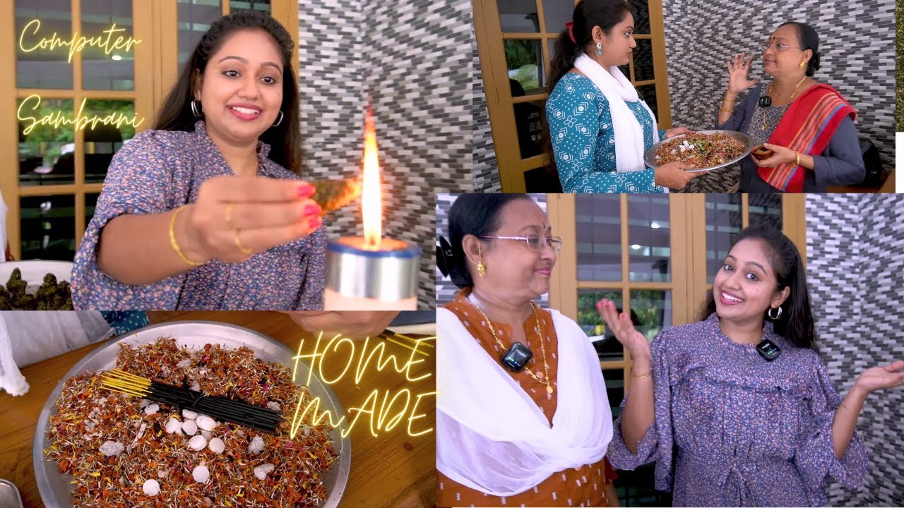 SAMBRANI THIRI || home made computer sambrani || Meghna vincent ...