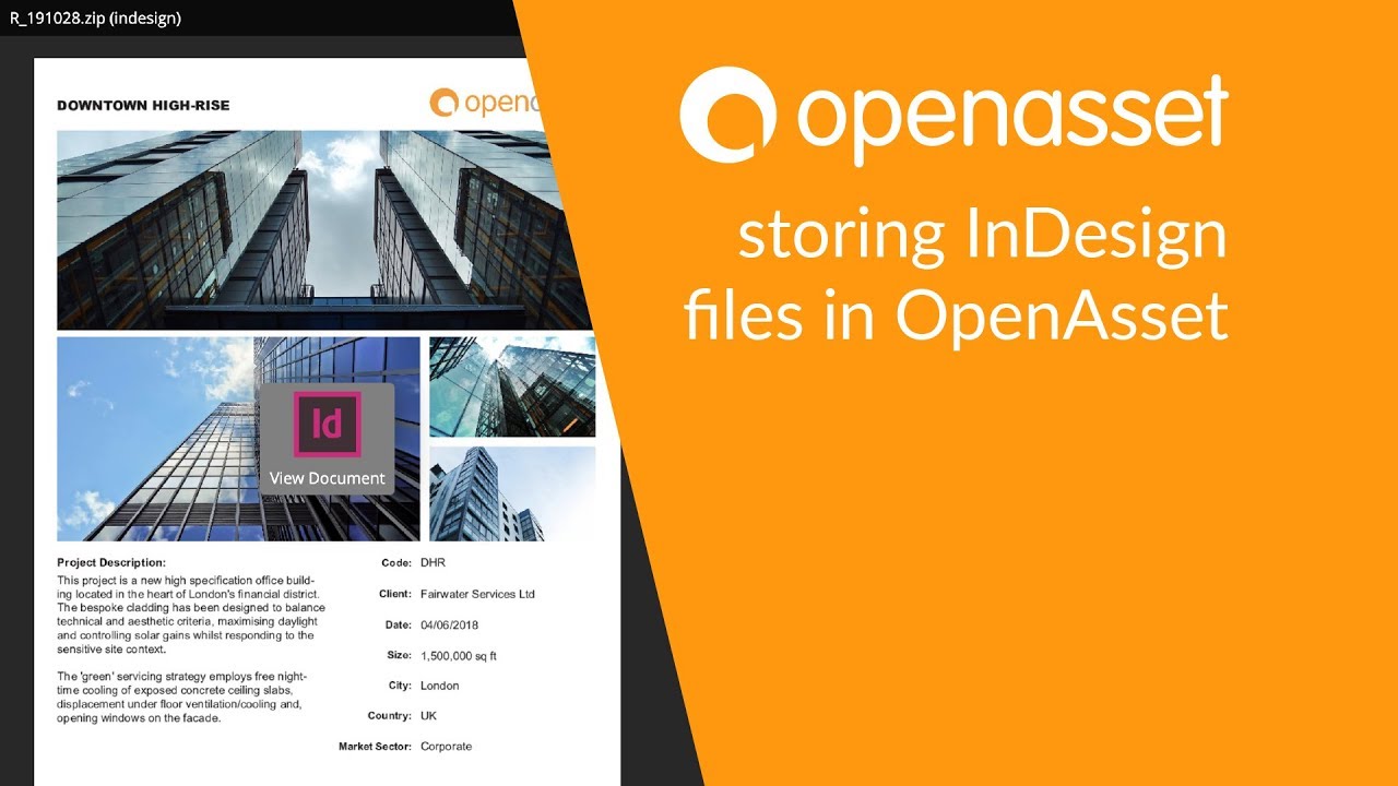 Storing InDesign Files In OpenAsset - YouTube