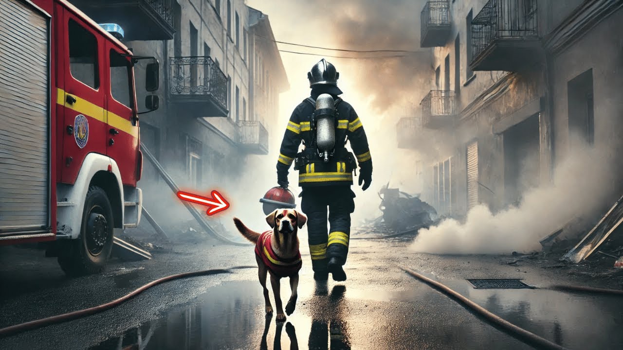 Un chiot se met à suivre un pompier JUSQU'À CE QU'IL DÉCOUVRE UN SECRET ...