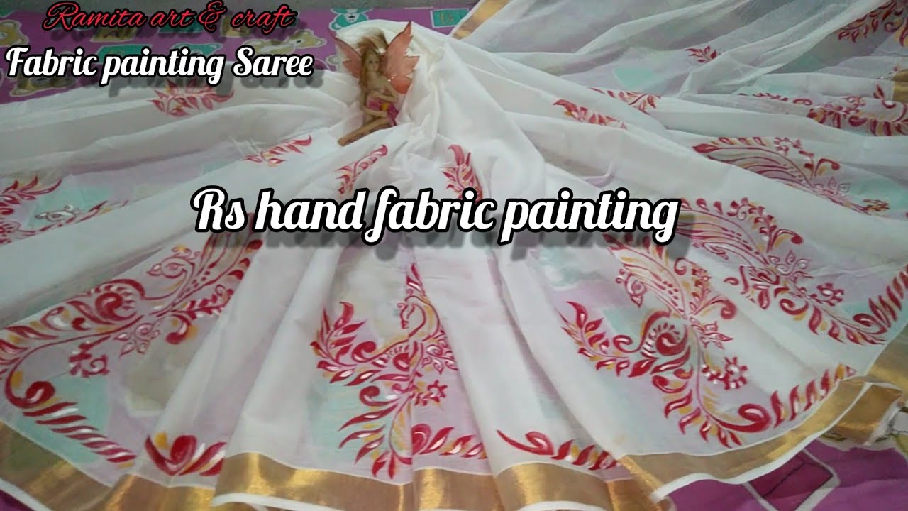 hand fabric printing design ideas । hand painted saree designs । RS ...