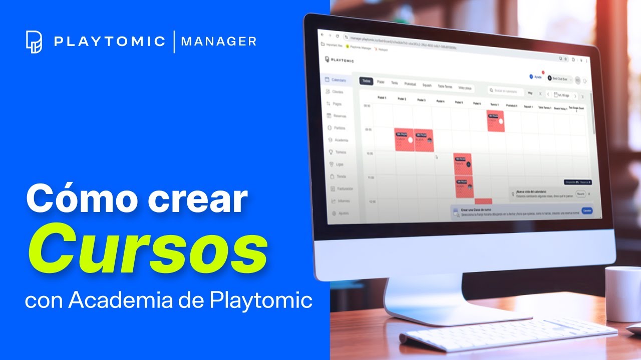 Cómo crear Cursos con Academia | Playtomic Manager - YouTube