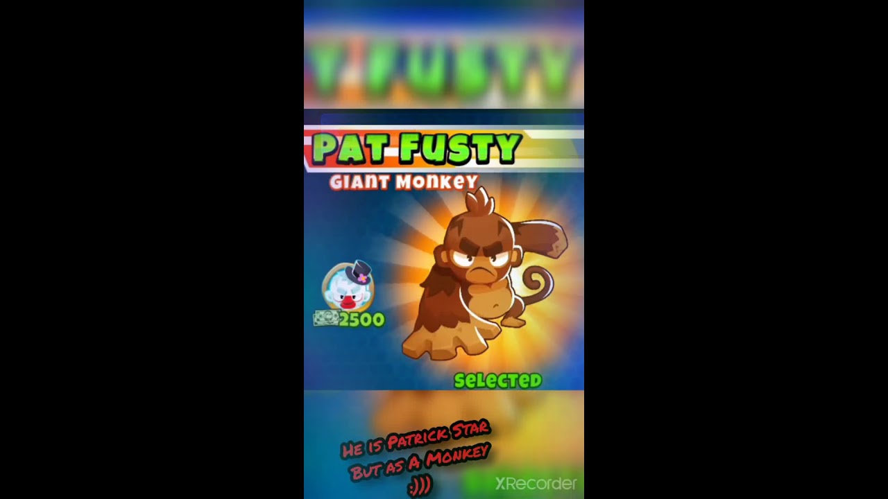 Bloons TD6 Pat Fusty AKA Patrick Star & His snow skin :))))) - YouTube