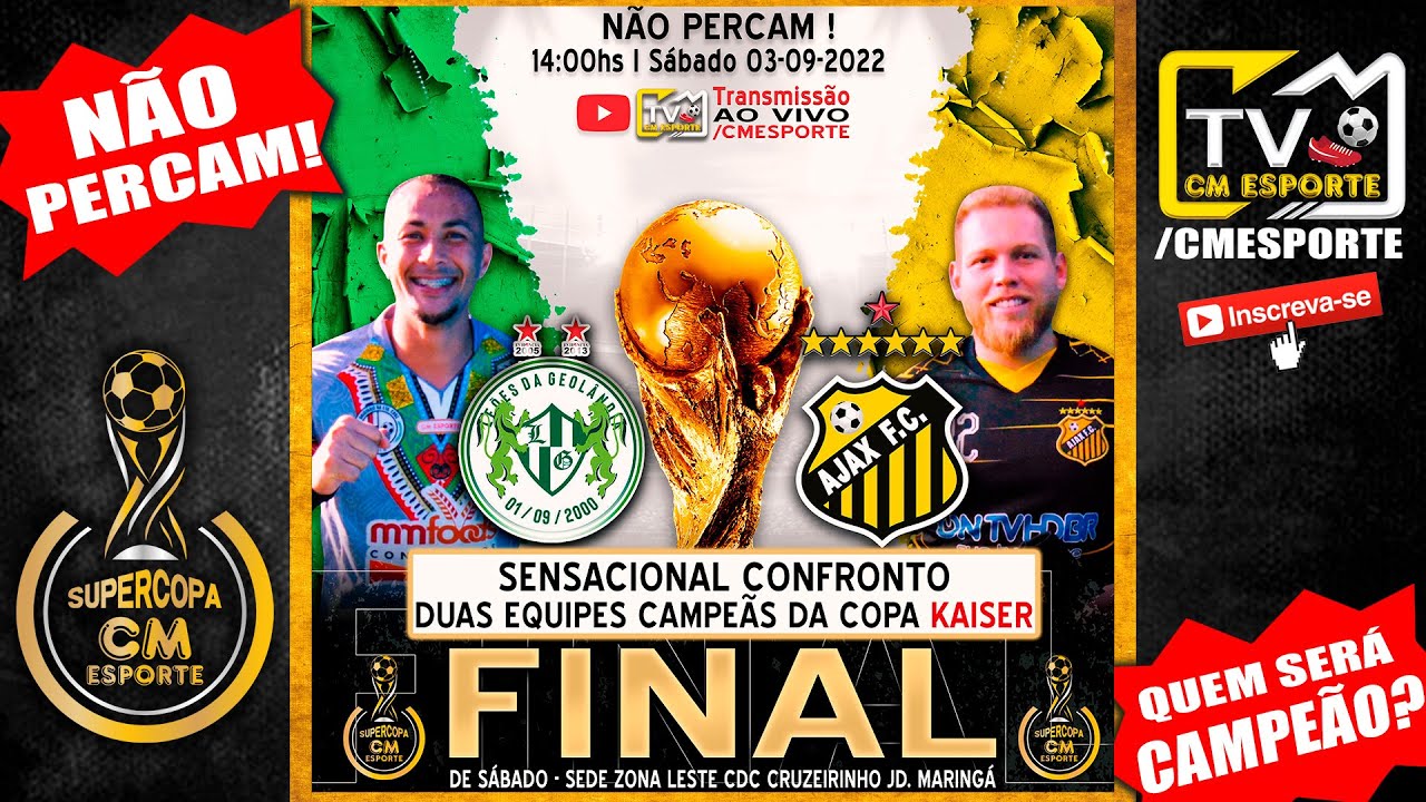 GRANDE FINAL DE SÁBADO | LEÕES DA GEOLÂNDIA x AJAX FC | TRANSMISSÃO AO ...