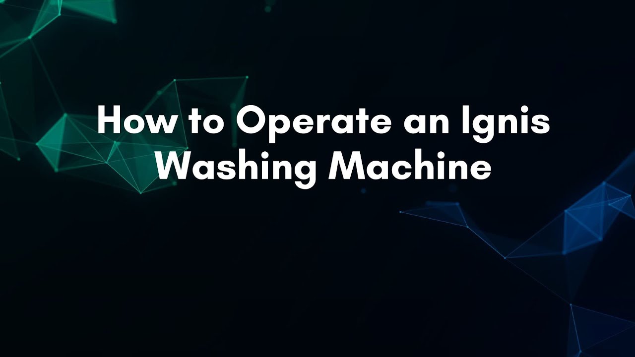 How to Operate an Ignis Washing Machine - YouTube