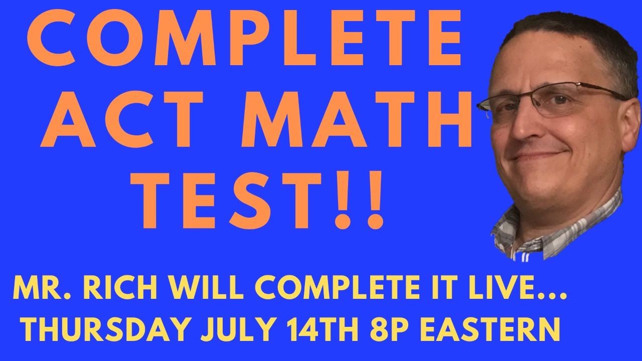 A Complete ACT Math Practice Test! - YouTube