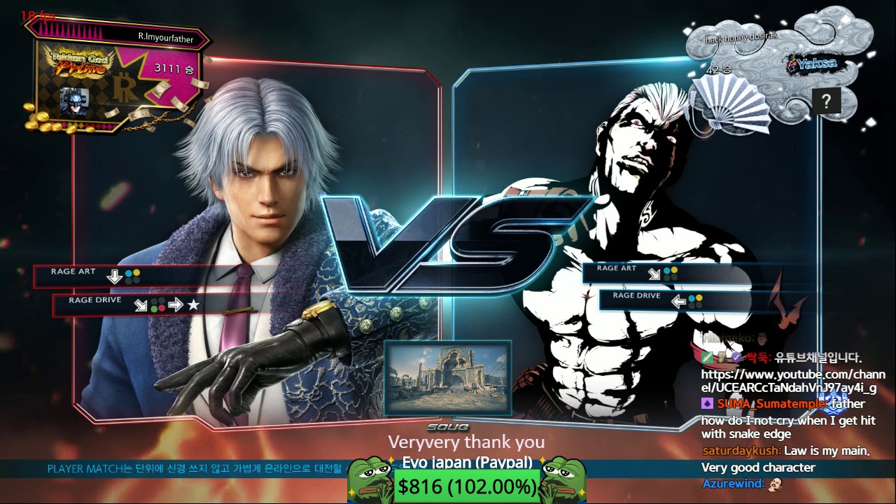 [Tekken 7] R.lmyourfather on Snake Edge Victims - YouTube
