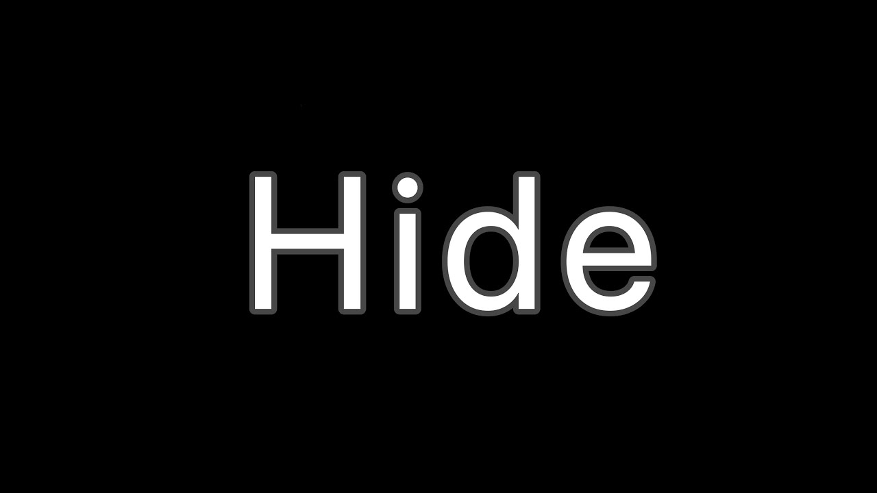 Hide - YouTube