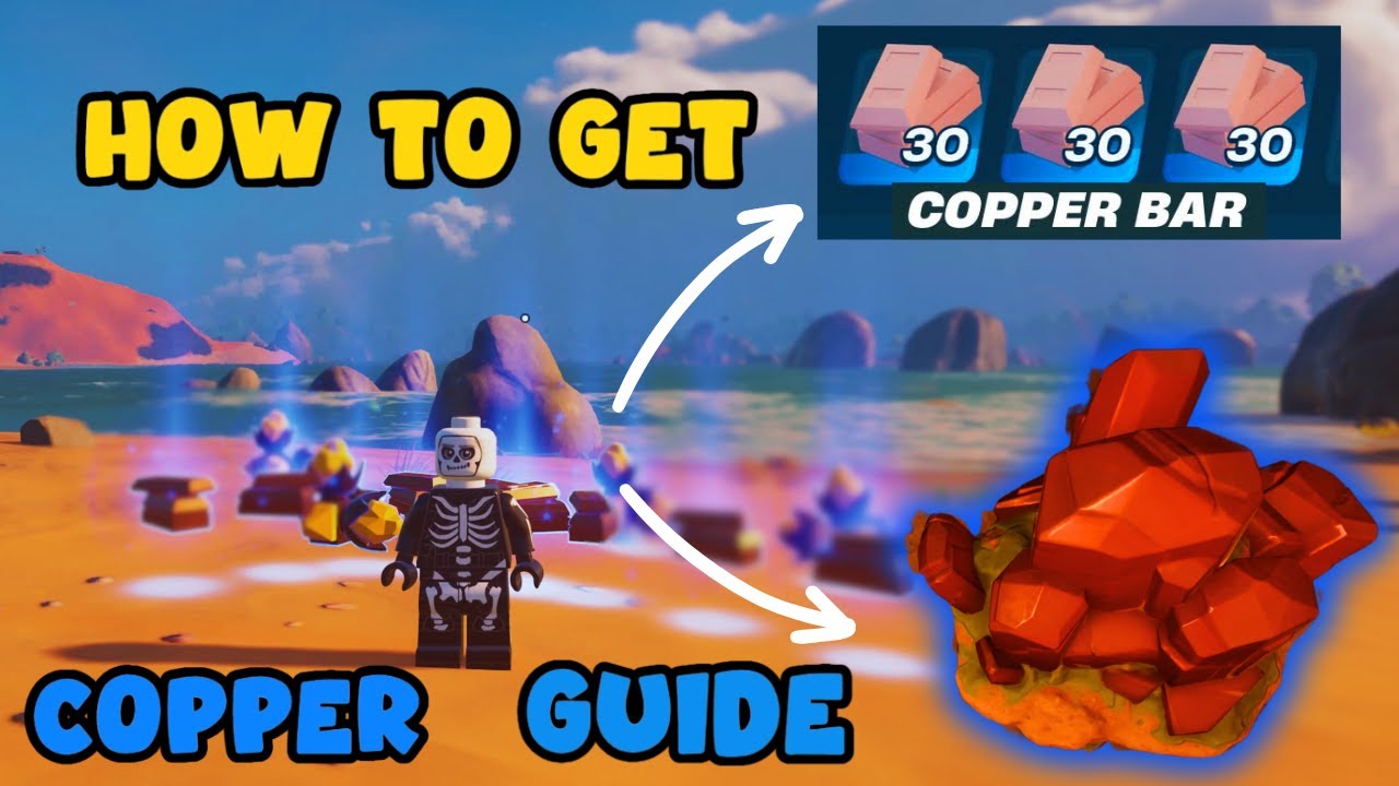 HOW to get COPPER and COPPER BAR EASILY - in Fortnite Lego - YouTube