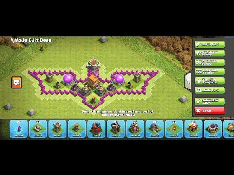 Batman Base TH 6 Clash Of Clans - "cara membuat base TH6 kelelawar ...