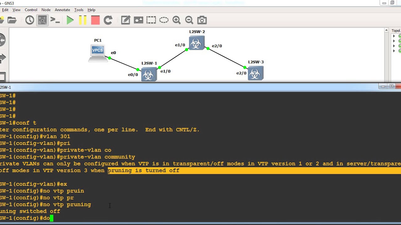 Switching /4.8 VTP Version 3 (Private VLAN LAB) - YouTube