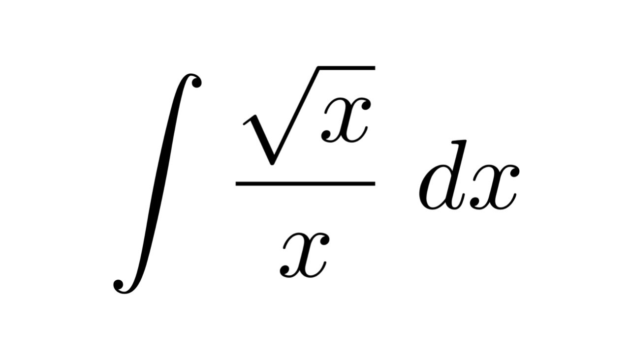 Integral Of Sqrt x x YouTube