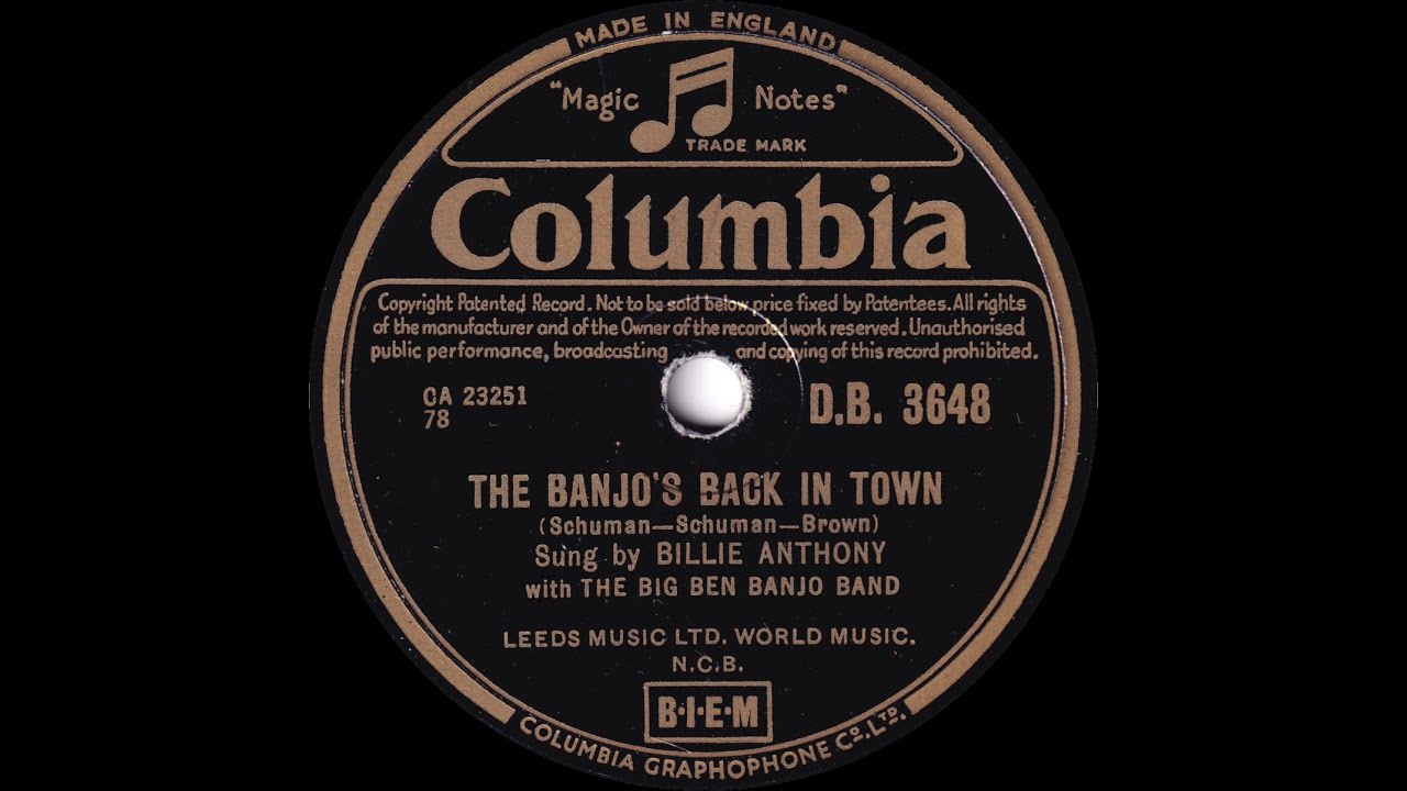 Billie Anthony - The Banjo's Back In Town - YouTube