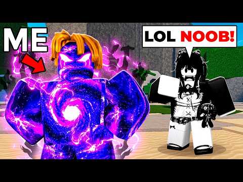 Pretending To Be a NOOB with COSMIC GAROU MOVESET in The Strongest Battlegrounds